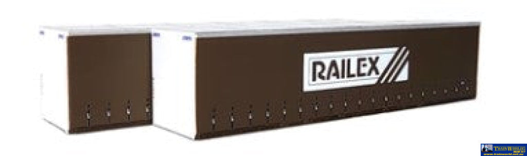 OTM-40CS40 On Track Models 40' Curtain Sider Container RAILEX (Twin-Pa ...