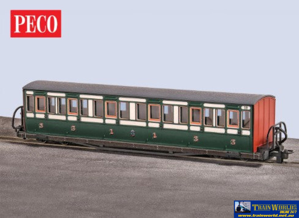 PGR-621A Peco Narrow-Gauge FR Long 'Bowsider' Bogie-Coach Early Preser ...