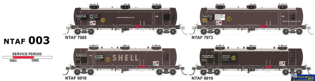 SDS-NTAF003 SDS Models NSWSRA NTAF Rail Tank Wagons (4) HO scale ...